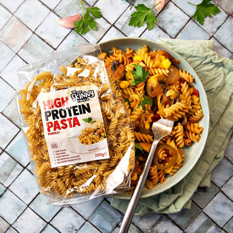 High Protein Pasta | 30g of Protein per Serving | Dried Fusilli Pasta ...