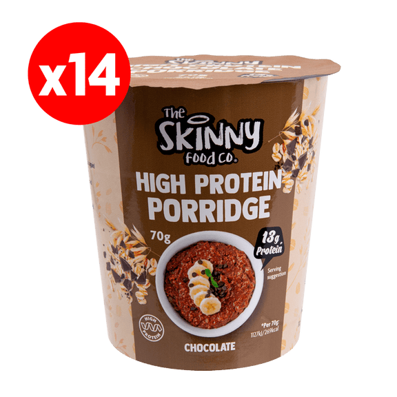 Skinny High Protein Porridge Pots - 14 x 70g | 14g of Protein | 3 ...